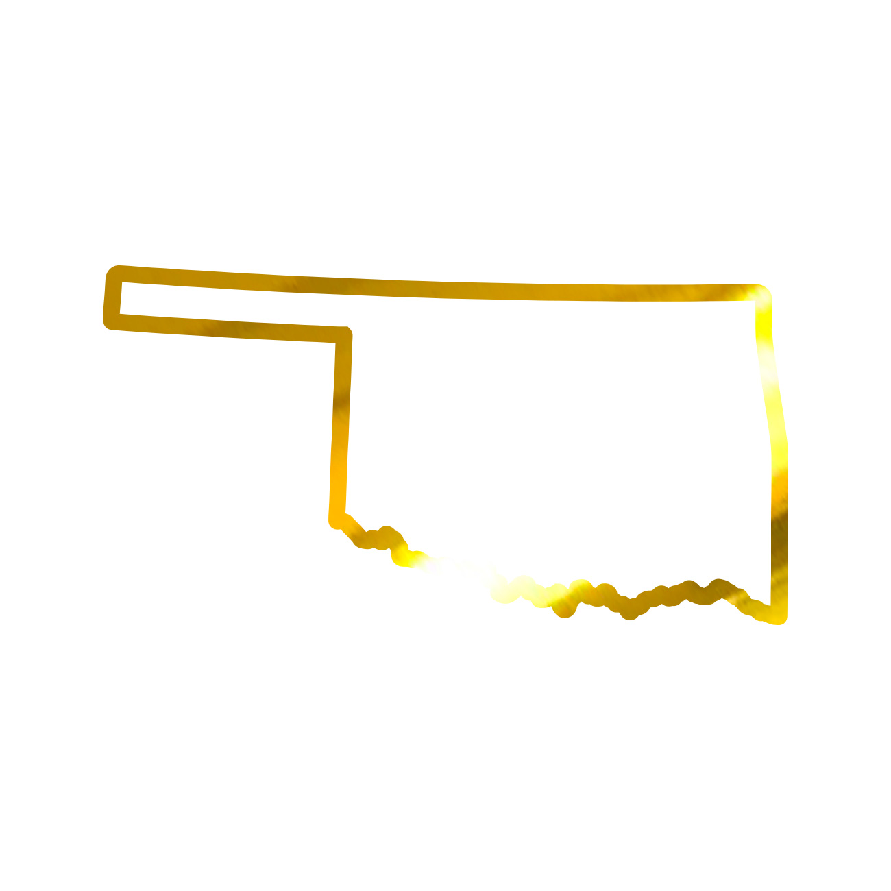 Oklahoma Outline Sticker Decal Die Cut - Self Adhesive Vinyl ...