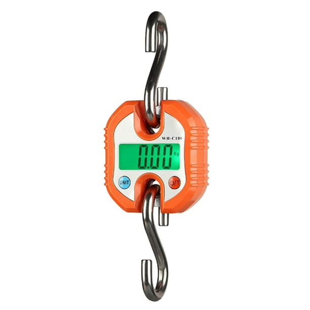 Digital Hanging Scale 150kg/ 330lb Portable Crane Scale LCD Backlight ...
