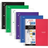 Five Star Spiral Notebook with Pockets, 5-Subject, College Ruled, 200 ...