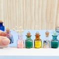 1 Set 18Pcs 9 Colors Glass Wishing Bottles Pendants Square with Cork ...