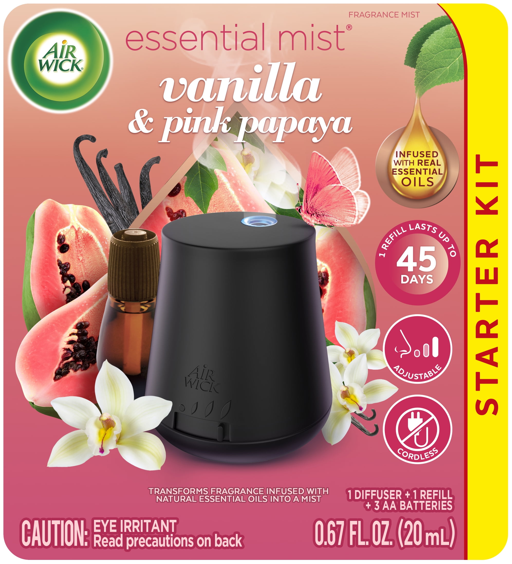 Air Wick Essential Mist Starter Kit (Diffuser + Refill), Vanilla and ...