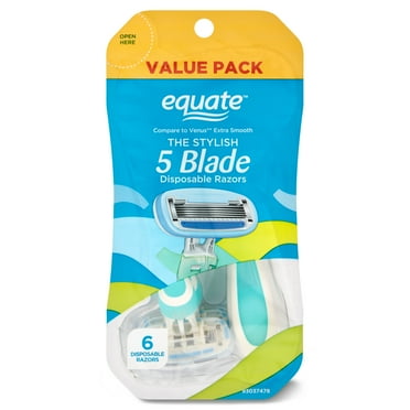 Equate 4 Blade Disposable Razors, 6 Count Value Pack - Walmart.com