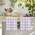 Dish Towels, Lavender Buffalo Check Plaid Absorbent Kitchen Towels 1 PC ...