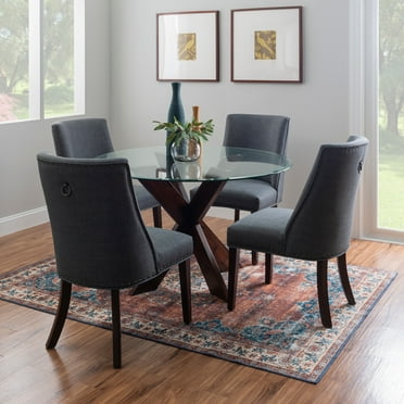 Powell Augusta 5-Piece Dining Set, Espresso/Natural - Walmart.com