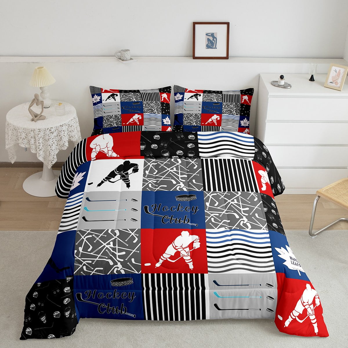 Click here for Erosebridal Ice Hockey Player Comforter Sets King... prices
