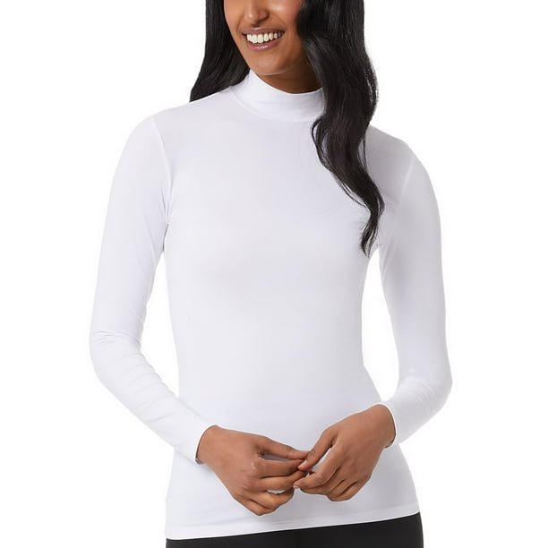 32 Degrees Womens Cozy Heat Mock Neck Long Sleeve Top