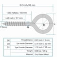 10 Pack 3.2 Inches Screw Eyes Heavy Duty Screw In Eye Hooks For ...
