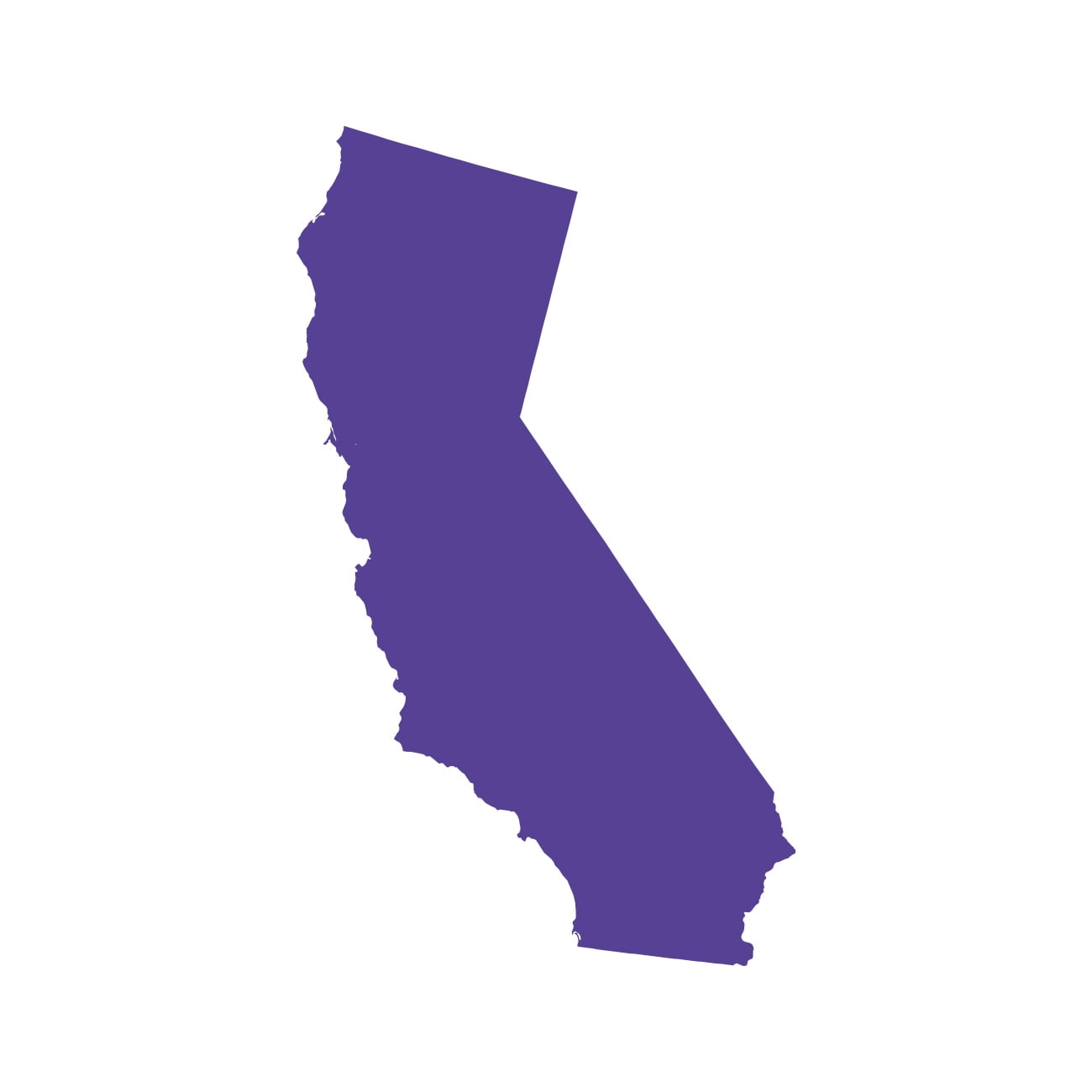 California Shaped Sticker Decal Die Cut - Self Adhesive Vinyl ...