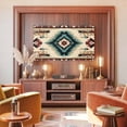 Abstract Ethnic Style TV Dust Cover 40 Inch, Retro Brown Red Weaving ...