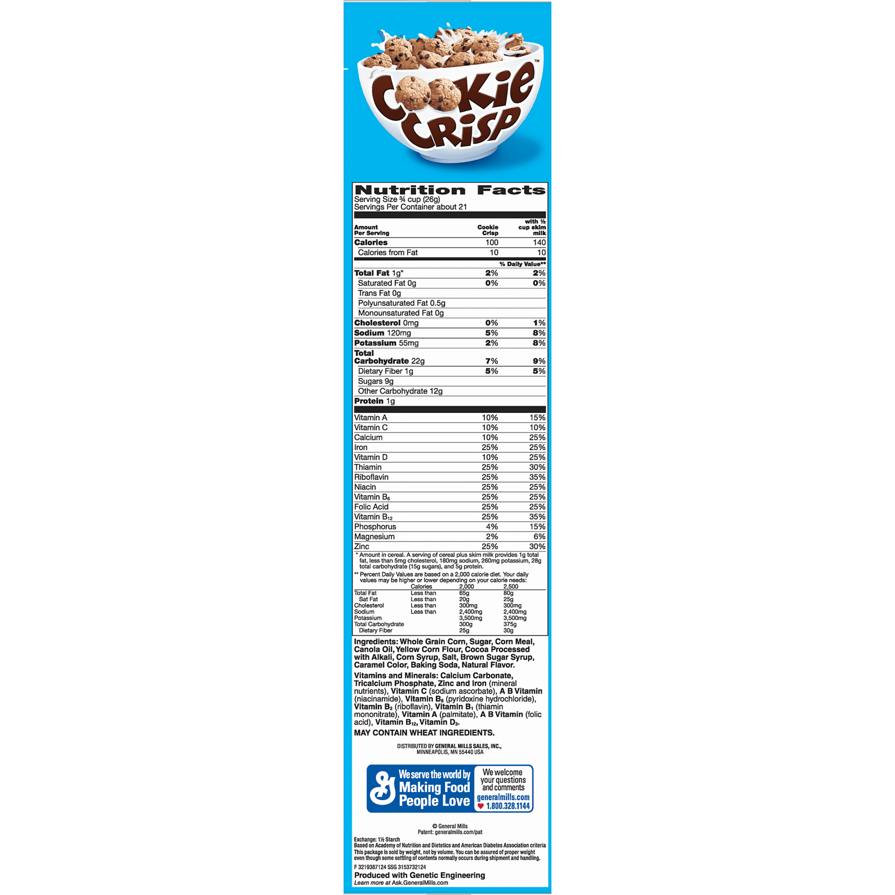 Cookie Crisp Nutrition Facts