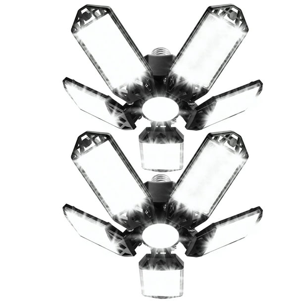 2 Pack LED Garage Lights, 160W 18000LM 6500K Deformable LED Garage ...