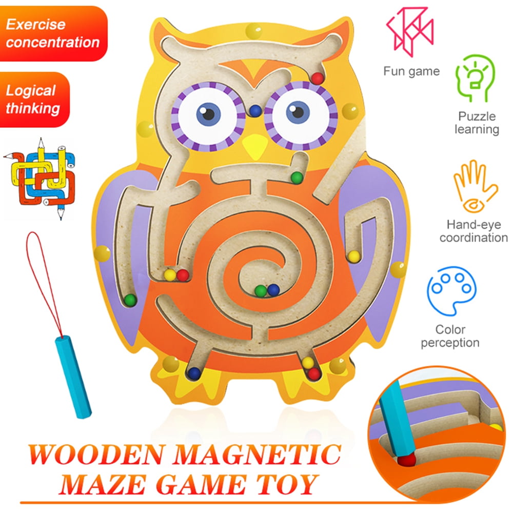 Amerteer Magnetic Maze Toys Montessori Labyrinth STEM Activity Puzzle ...