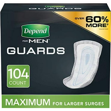 Assurance Men's Guards, Maximum Absorbency (52 Count) - Walmart.com