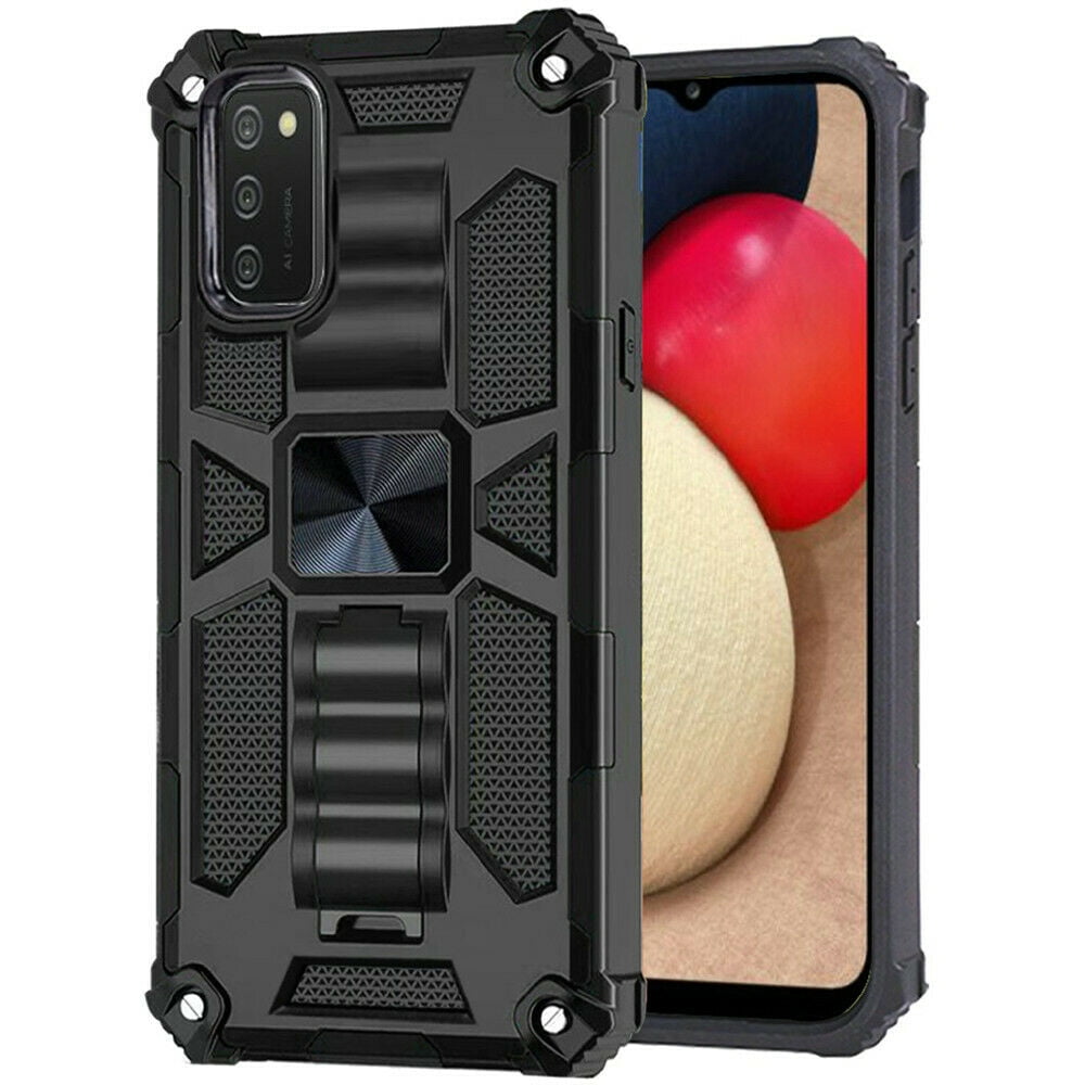 Kaleidio Case For Samsung Galaxy A02s 5G [Tactical Hybrid] Rugged Shockproof [Kickstand ...