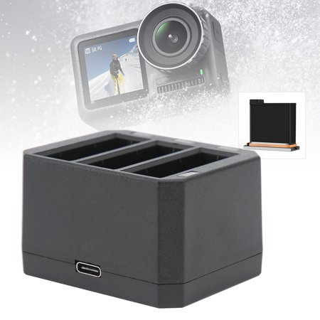 Camera Battery Set,3 Channels Sports Camera USB With Charging Indicator ...