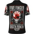 Men's Five Finger Death Punch Dry Fit Button Casual Hawaiian Polo Shirt ...
