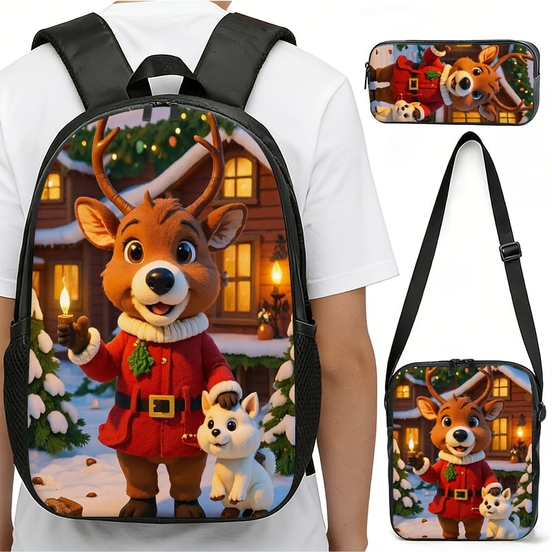 Click here for Yingd Christmas-Themed Backpack  Sling Bag & Penci... prices