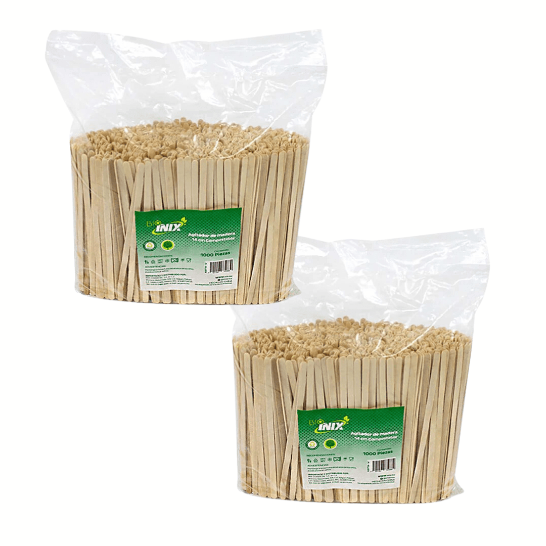 Agitador Inix para Café de Madera 14 cm 2000 Pzas. | Walmart en línea