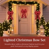 Best Choice Pre-Lit Christmas Bows Set of 3, Indoor/Outdoor LED Decor ...
