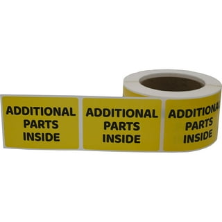 Red Small Parts Enclosed Warning Shipping Warehouse Labels | 2.5″ x 3.5 ...