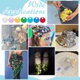 350Pcs 7 Colors PVC Pendants with Paillette Flat Round Mixed Color 20mm ...