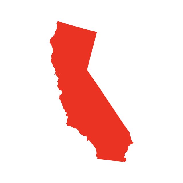 California Shaped Sticker Decal Die Cut - Self Adhesive Vinyl ...