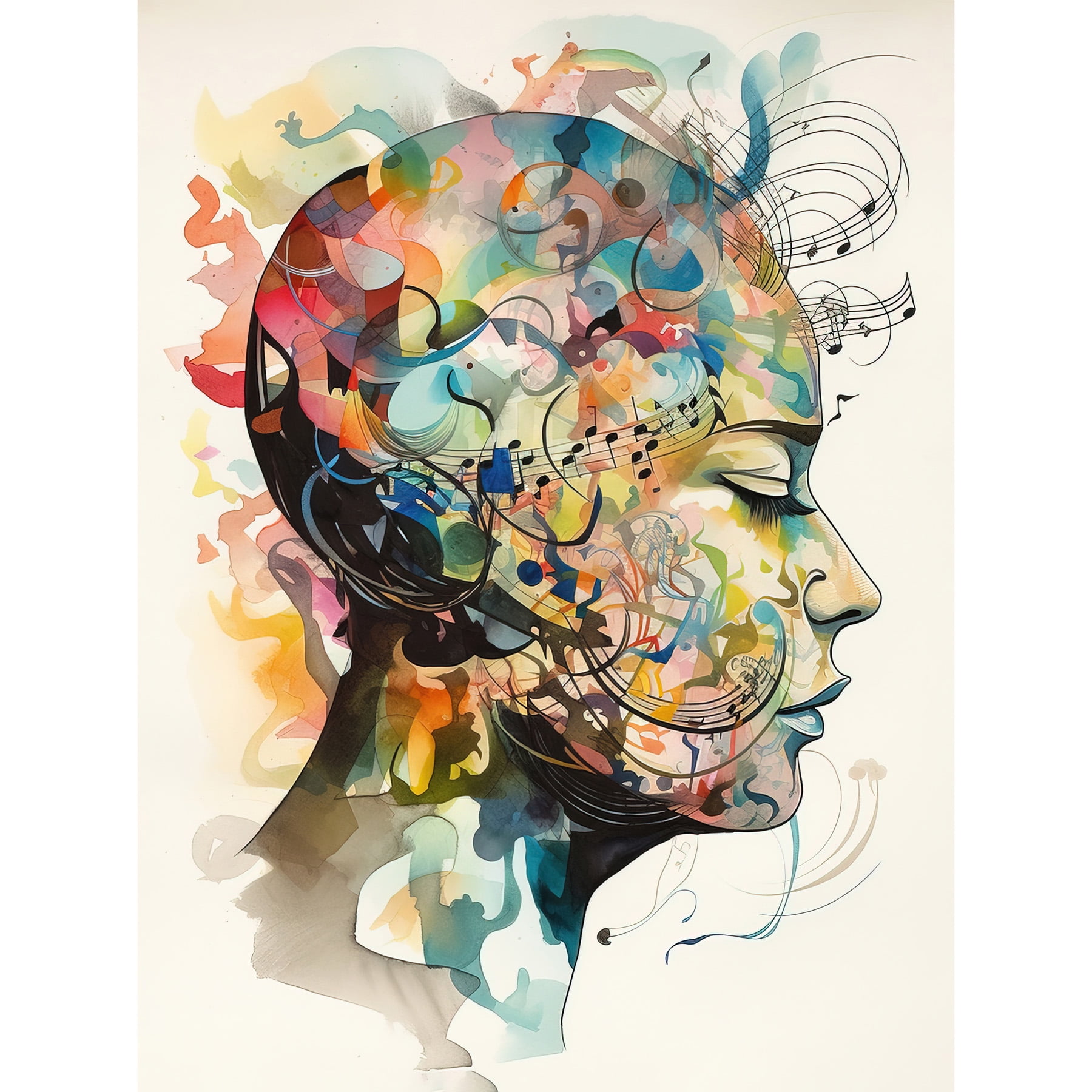 Euterpe's Melody Vision Musician Muse Inspiration Modern Watercolour ...