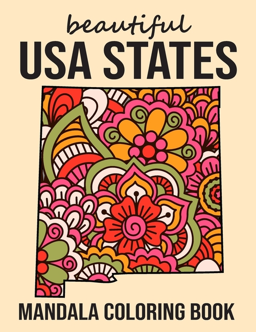 Beautiful USA States Mandala Coloring Book : Beautiful USA States ...