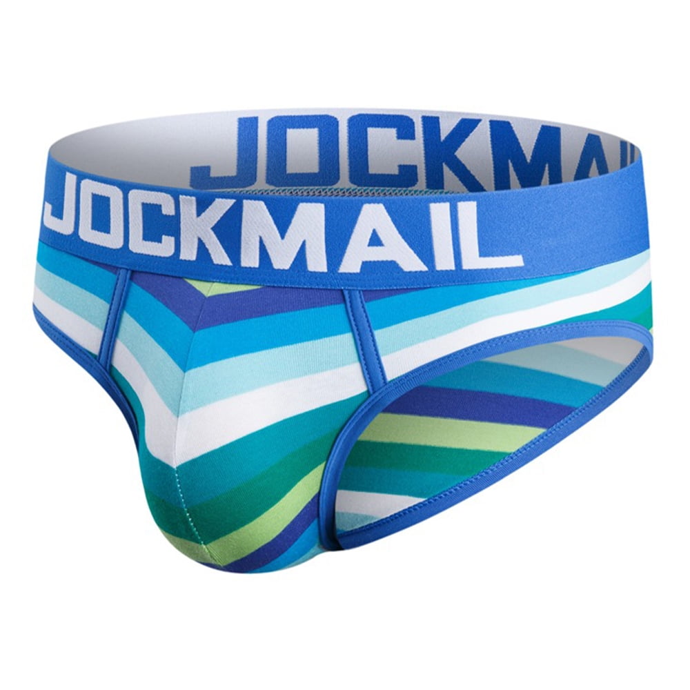 Mizok Mens Jockstraps Sexy Fashion Breathable Underwear Blue L 1pc
