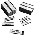 100 Pack Magentic Label Holder, 1x3 inch C Channel Magentic Labels ...