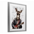 Stupell Industries Performing Musician Donkey Gray Framed Print Under ...