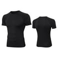 Hrsba Black T Shirts for Man,Solid Color Raglan Sleeve Workout Tight ...