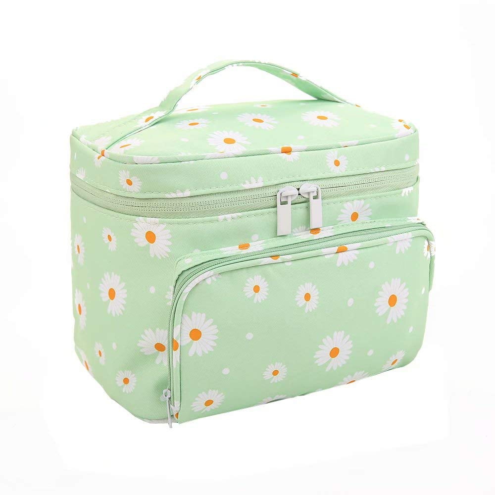 Makeup Bags for Women Large Cosmetic Bags with Brush Holders Travel ...