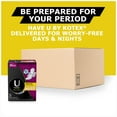U by Kotex CleanWear Ultra Thin Regular Pads with Wings, Unscented 34 Count HSA/FSA Eligible ...