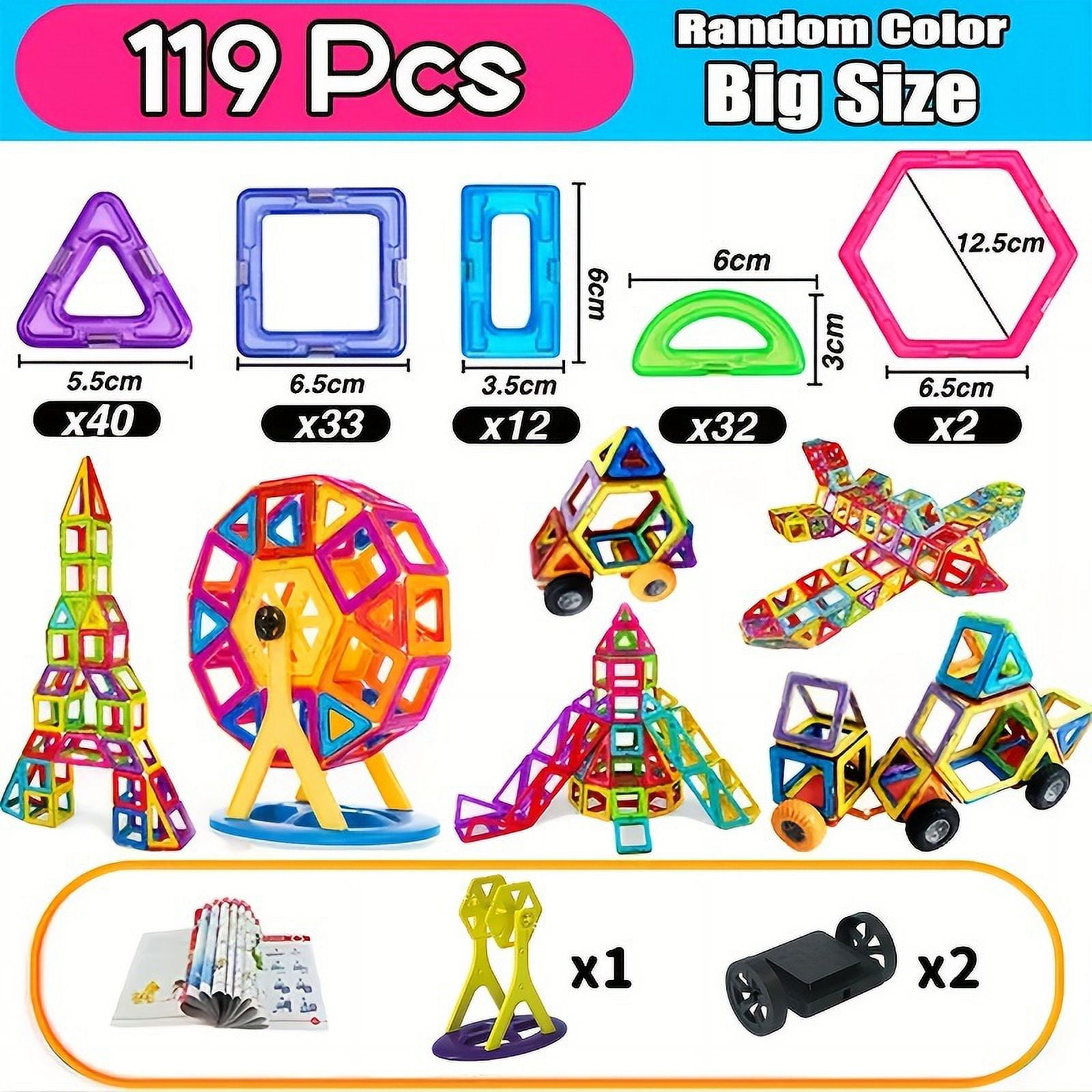 Click here for Grm 119pcs/84pcs Magnetic Building Blocks  Big Siz... prices