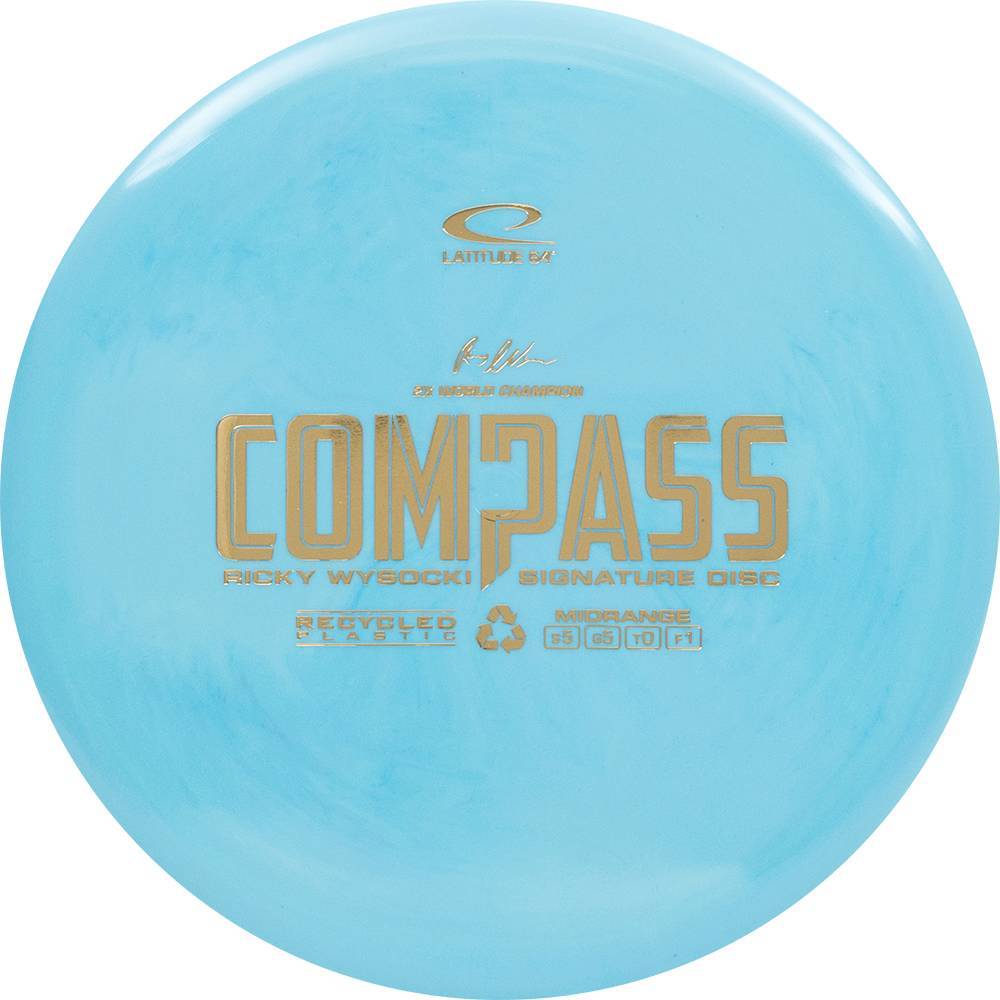 Latitude 64 Reprocessed Gold Compass Midrange Golf Disc [Colors may ...