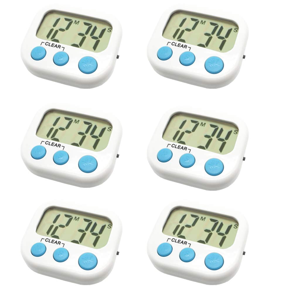6 Pack Digital Kitchen Timer Small Classroom Timers for Kids ...