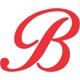 3.75in x 3in Red Cursive B Monogram Sticker Fancy Vinyl Vehicle ...