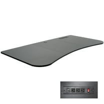 VIVO Black 60" x 30" Concealed Cable Table Top w/ Pad for Standing Desk ...