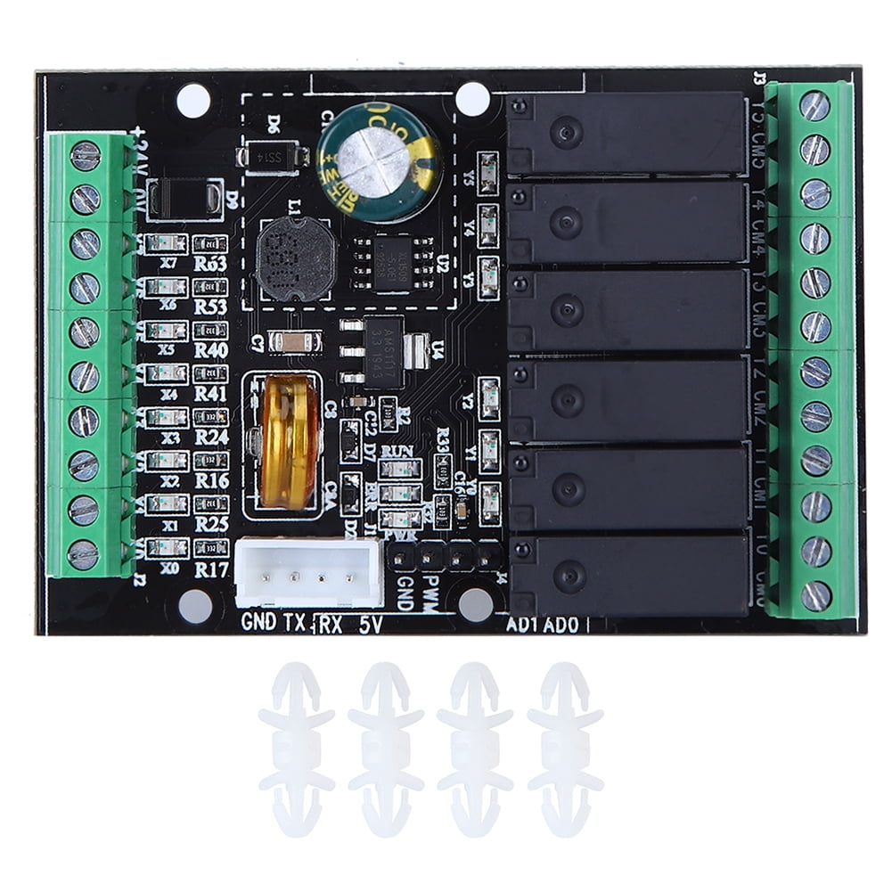 Risegun Controlador PLC, DC24V AC220V Controlador lógico programable ...