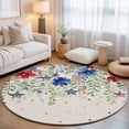 3ft Area Rug,Independence Day Red Flowers Leaves Stars Washable Large ...