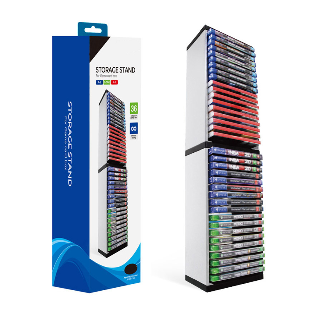 Games Disc Storage Tower Case CD Stand Holder For PS4 PS5 Switch Game