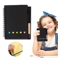 Lined Notebook with Pen, Colorful Sticky Index Flags, Small Lined ...