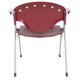 OFM Rico Series Model 306 Plastic Stack Chair with Arms, Burgundy ...