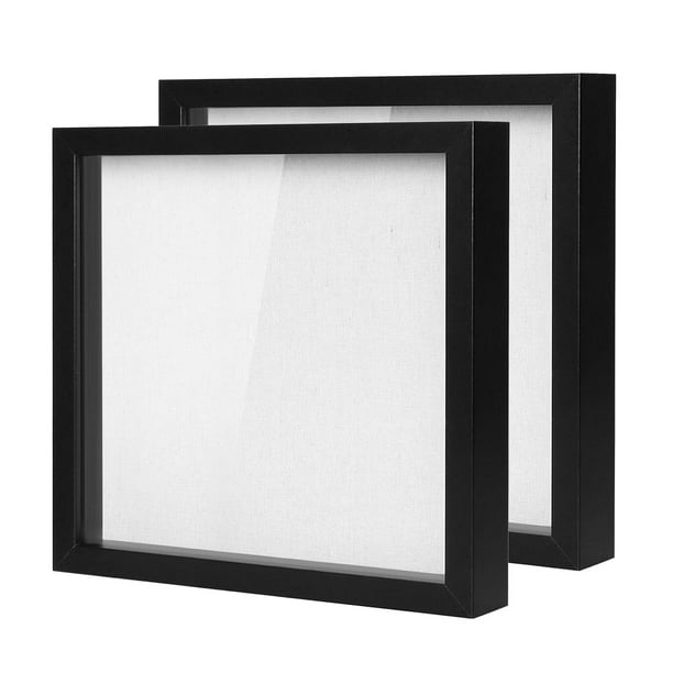 Muzilife 2 Pack 10x10 Inch Shadow Box Picture Frame with Linen Board ...