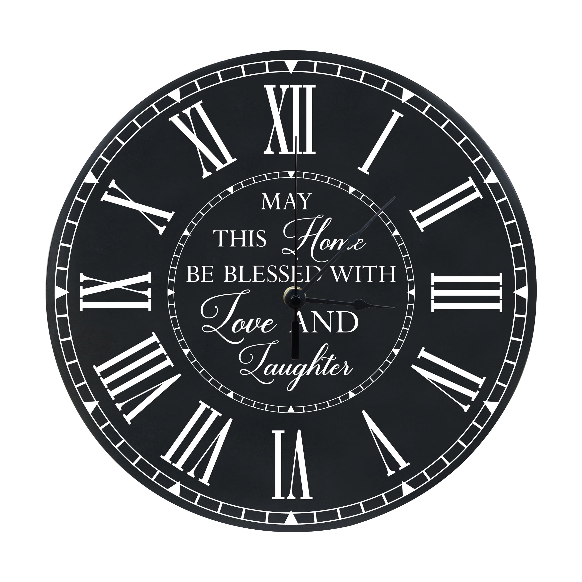 LifeSong Milestones 12in Everyday Clock Black- May This Home - Walmart.com