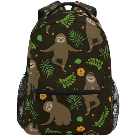 Sloths Yoga Backpack School Bag Travel Daypack Rucksack for Students ...