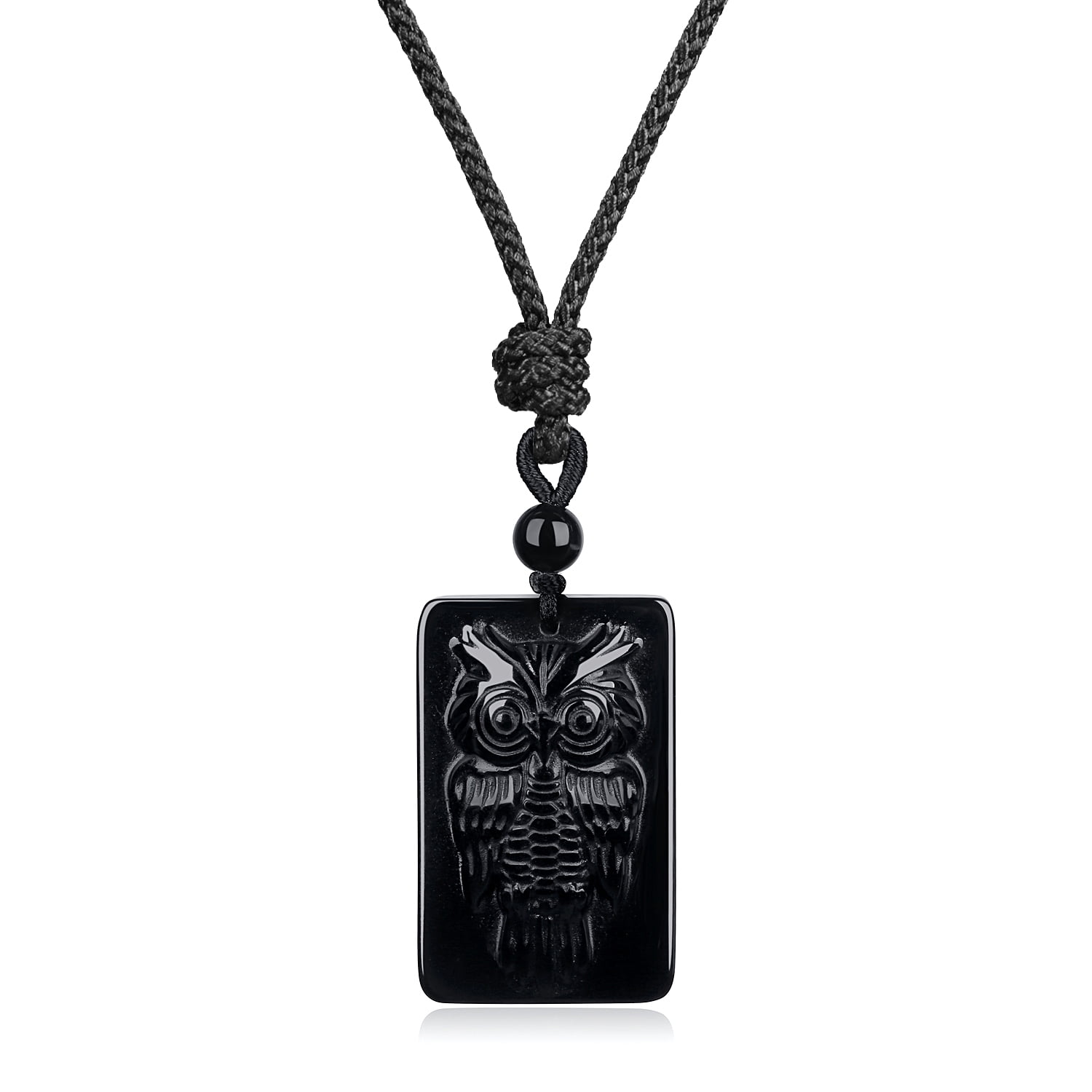 COAI Unisex Ice Obsidian Owl Amulet Pendant Necklace - Walmart.com