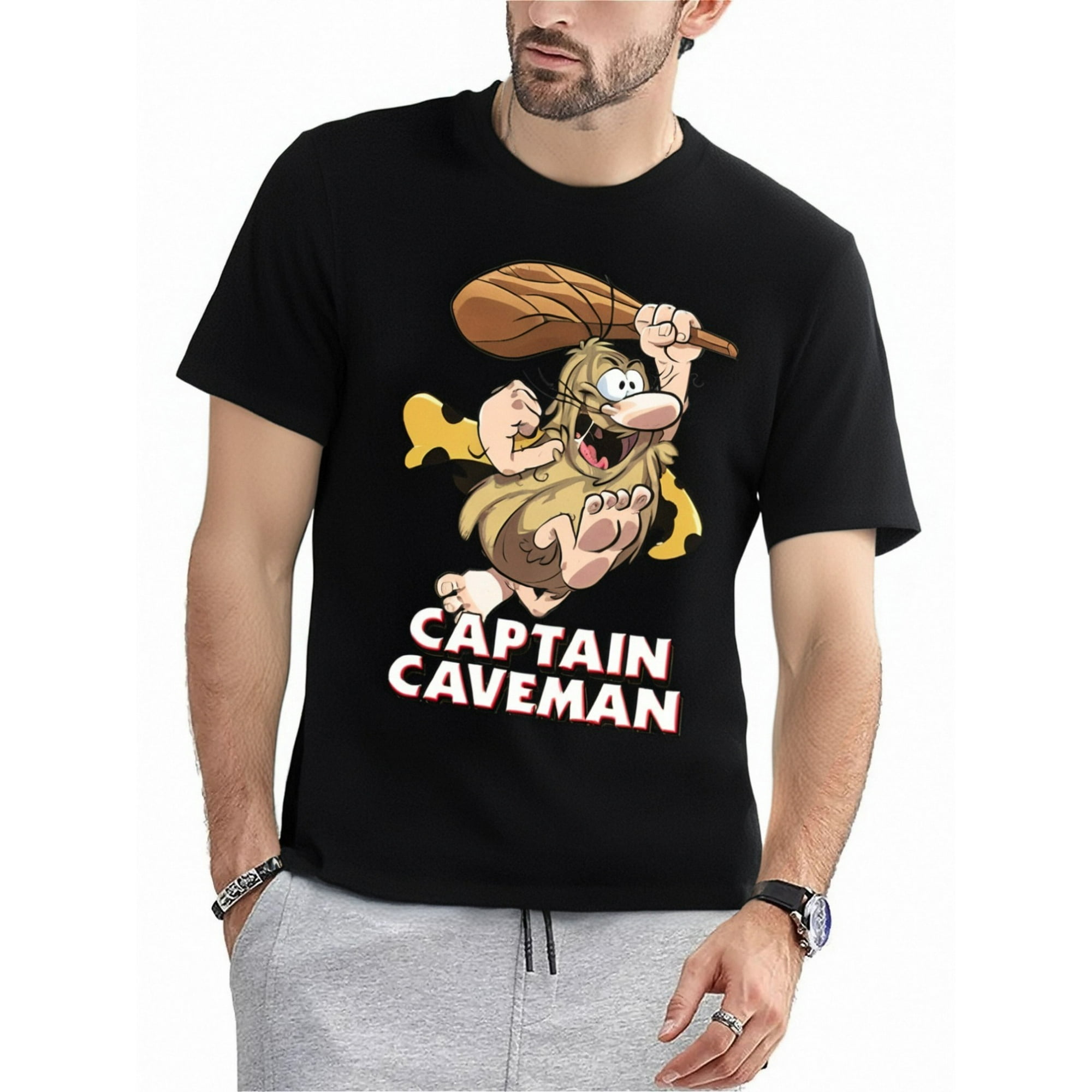 Click here for Generic 100 Cotton Captain Caveman Graphic Tee - B... prices