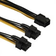 3X PCI-E PCI Express 6Pin Female to Dual Dual 2-Port 8Pin (6 + 2Pin ...